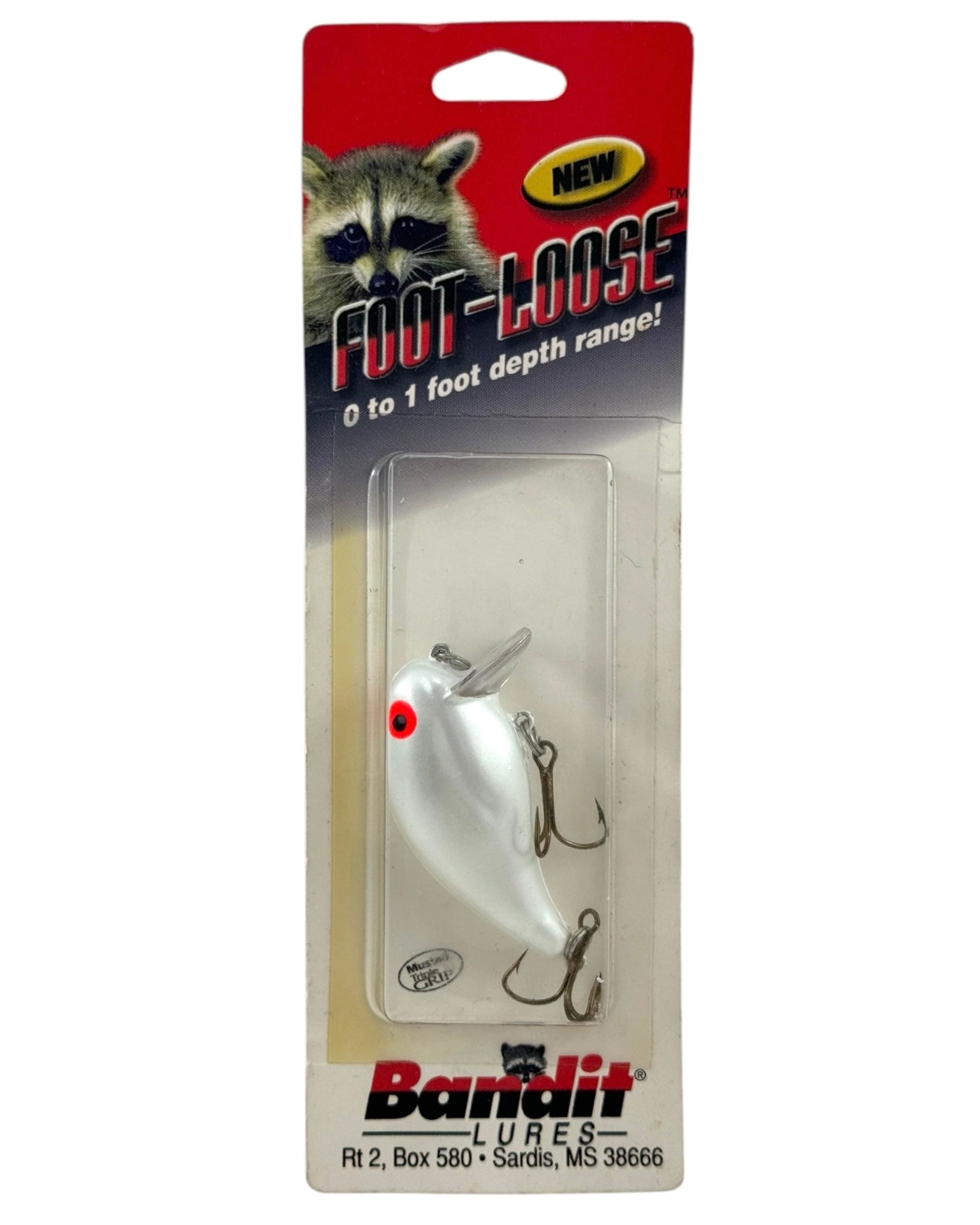 BANDIT LURES FOOT LOOSE Fishing Lure • PEARL RED EYES – Toad Tackle