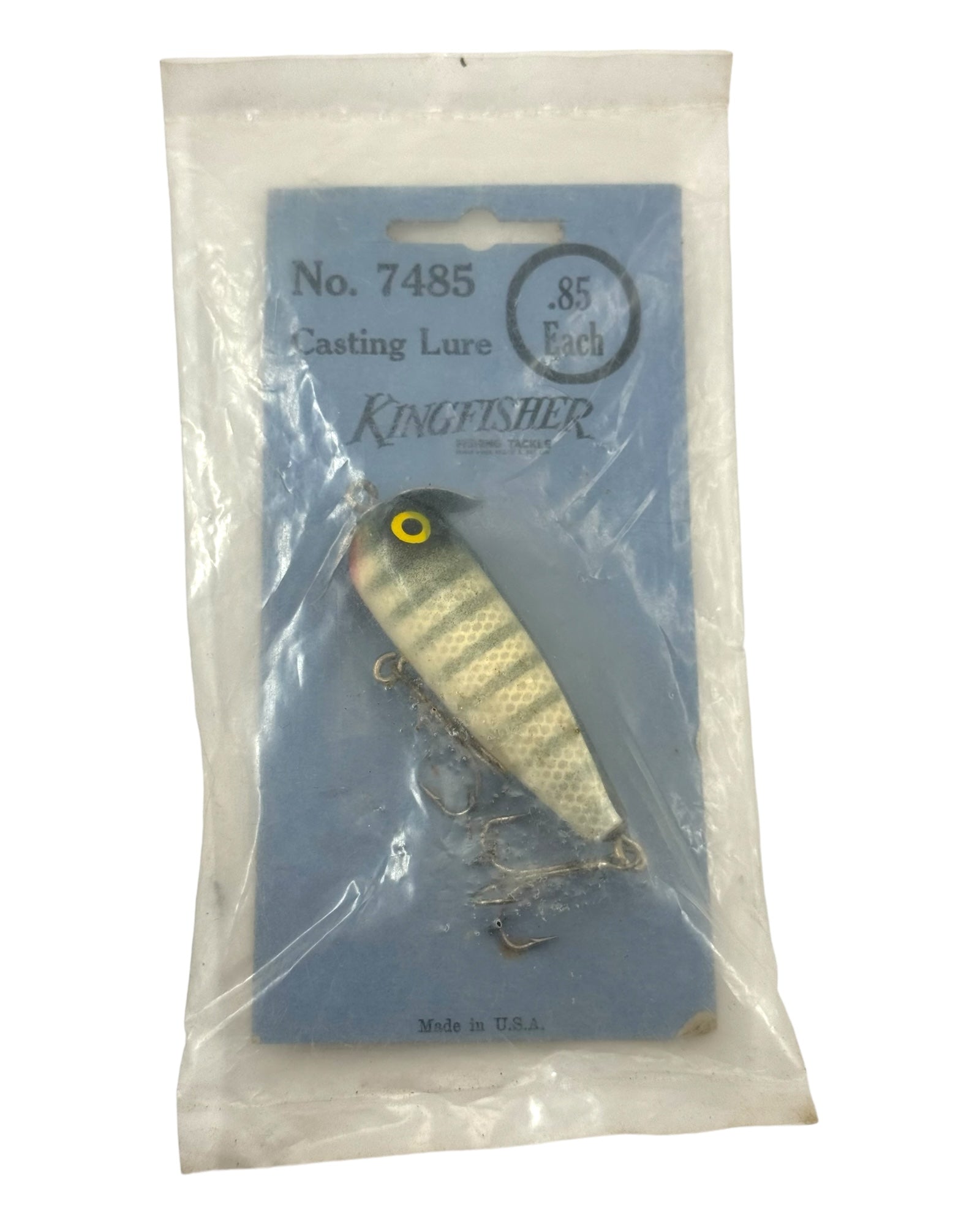 KINGFISHER FISHING TACKLE Antique Wood CASTING LURE • # 7485 – Toad Tackle