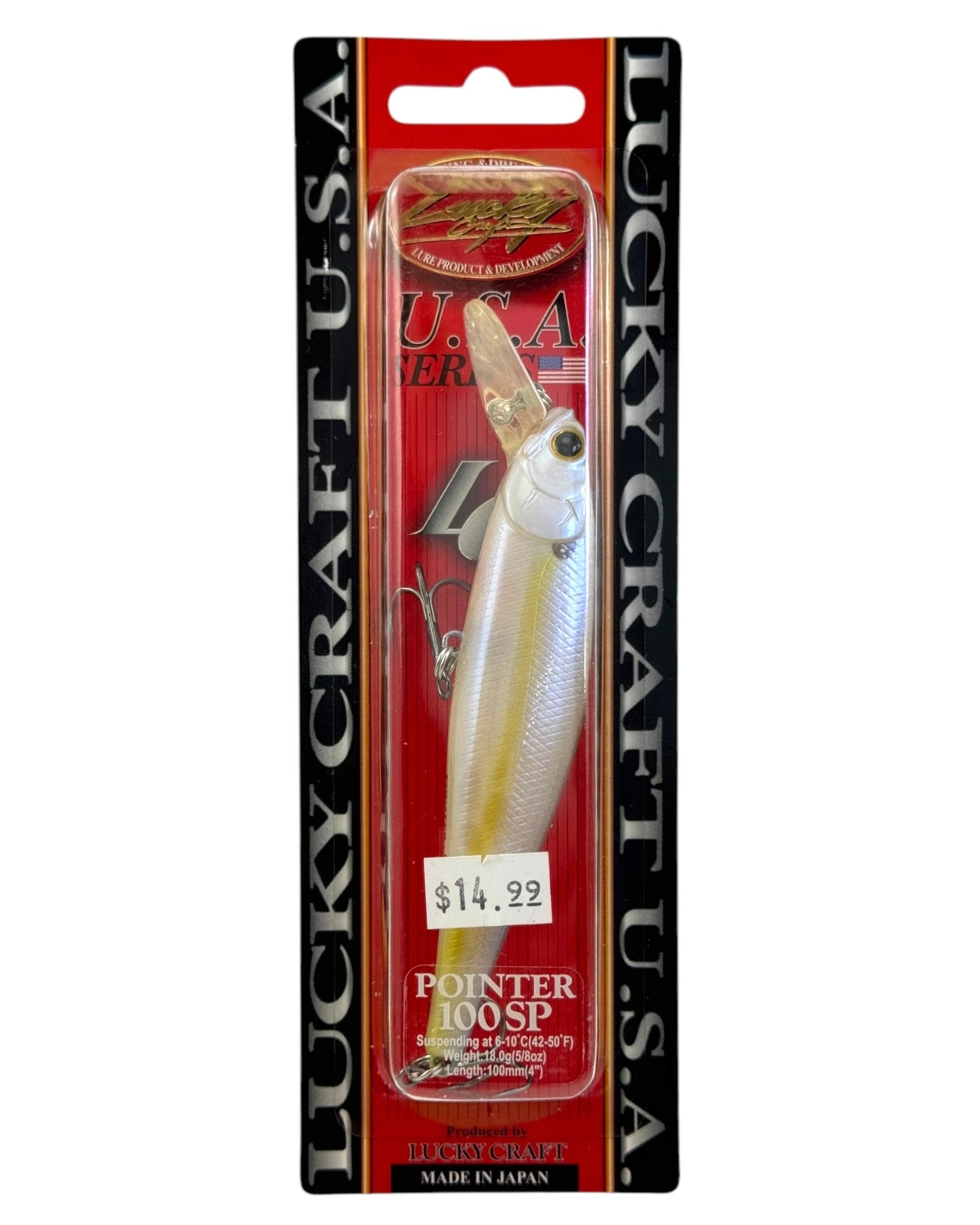 LUCKY CRAFT POINTER 100 SP Fishing Lure • CHARTREUSE SHAD – Toad Tackle