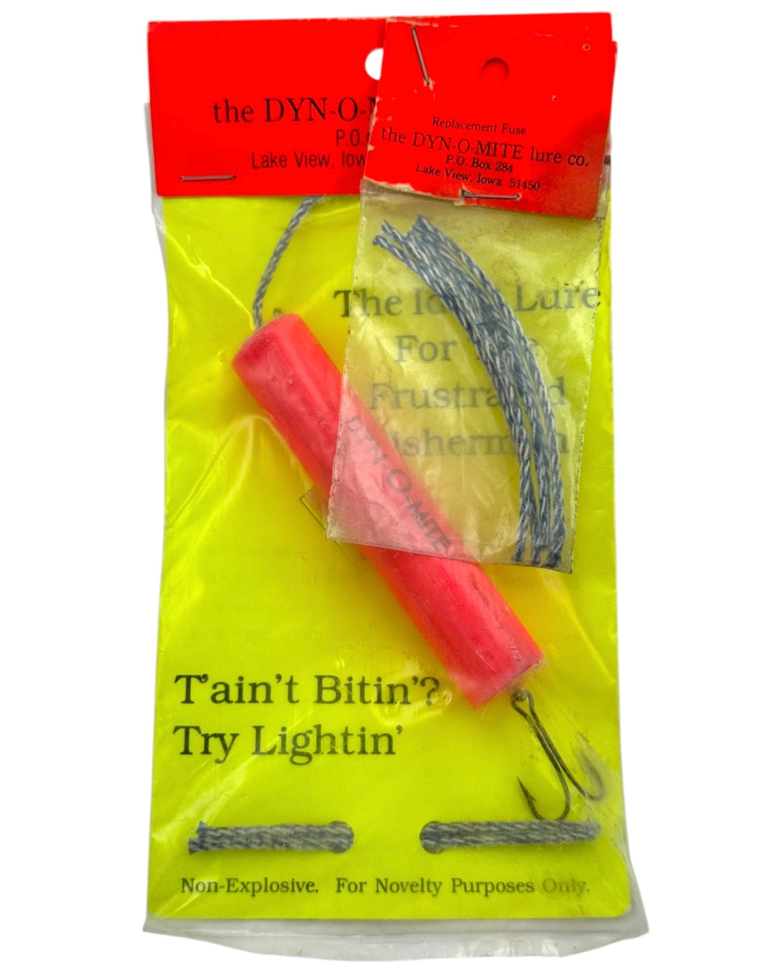 DYN-O-MITE LURE CO. DYNAMITE Novelty Fishing Lure • IOWA – Toad Tackle