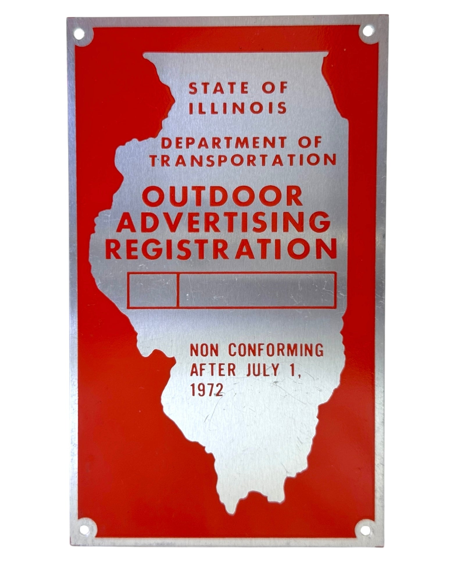 IDOT • STATE OF ILLINOIS OUTDOOR ADVERTISING PERMIT — RED – Toad Tackle