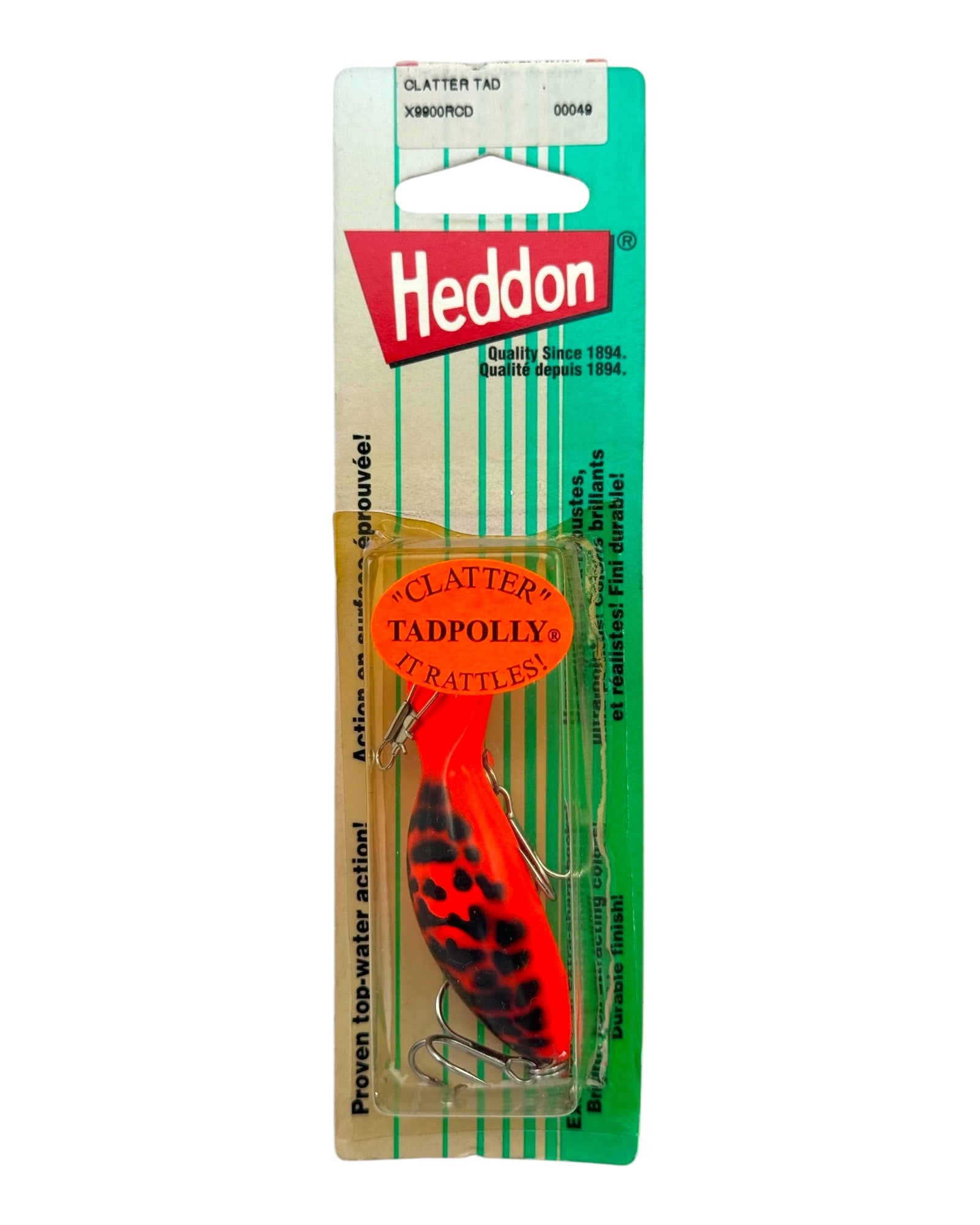 HEDDON LURES CLATTERTAD TROUT Fishing Lure • RED DOG – Toad Tackle