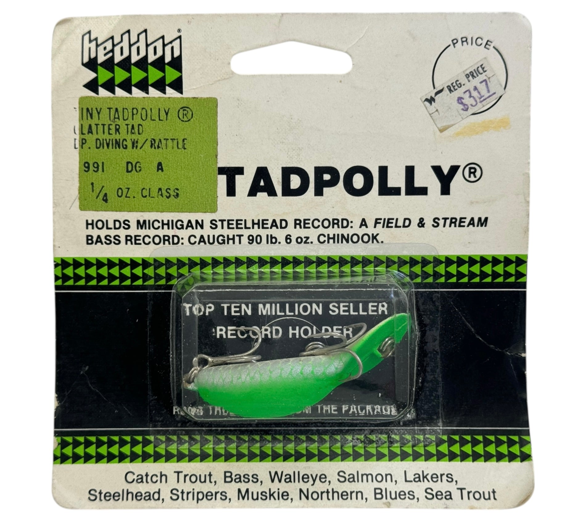 HEDDON LURES TINY TADPOLLY CLATTER TAD • GLO GREEN ALEWIFE – Toad Tackle