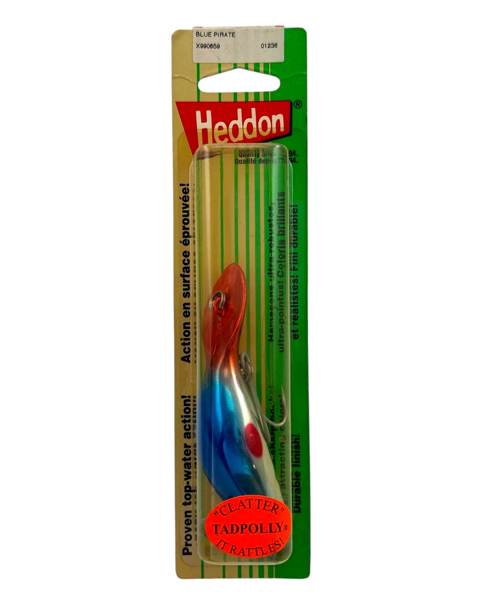 HEDDON MAGNUM CLATTERTAD TADPOLLY Fishing Lure • BLUE PIRATE – Toad Tackle
