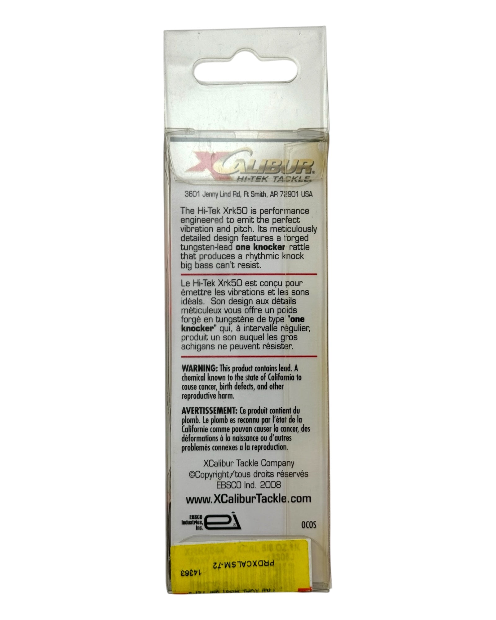 XCALIBUR TUNGSTEN 1 KNOCKER XRK50 Fishing Lure • FOXY SHAD – Toad Tackle