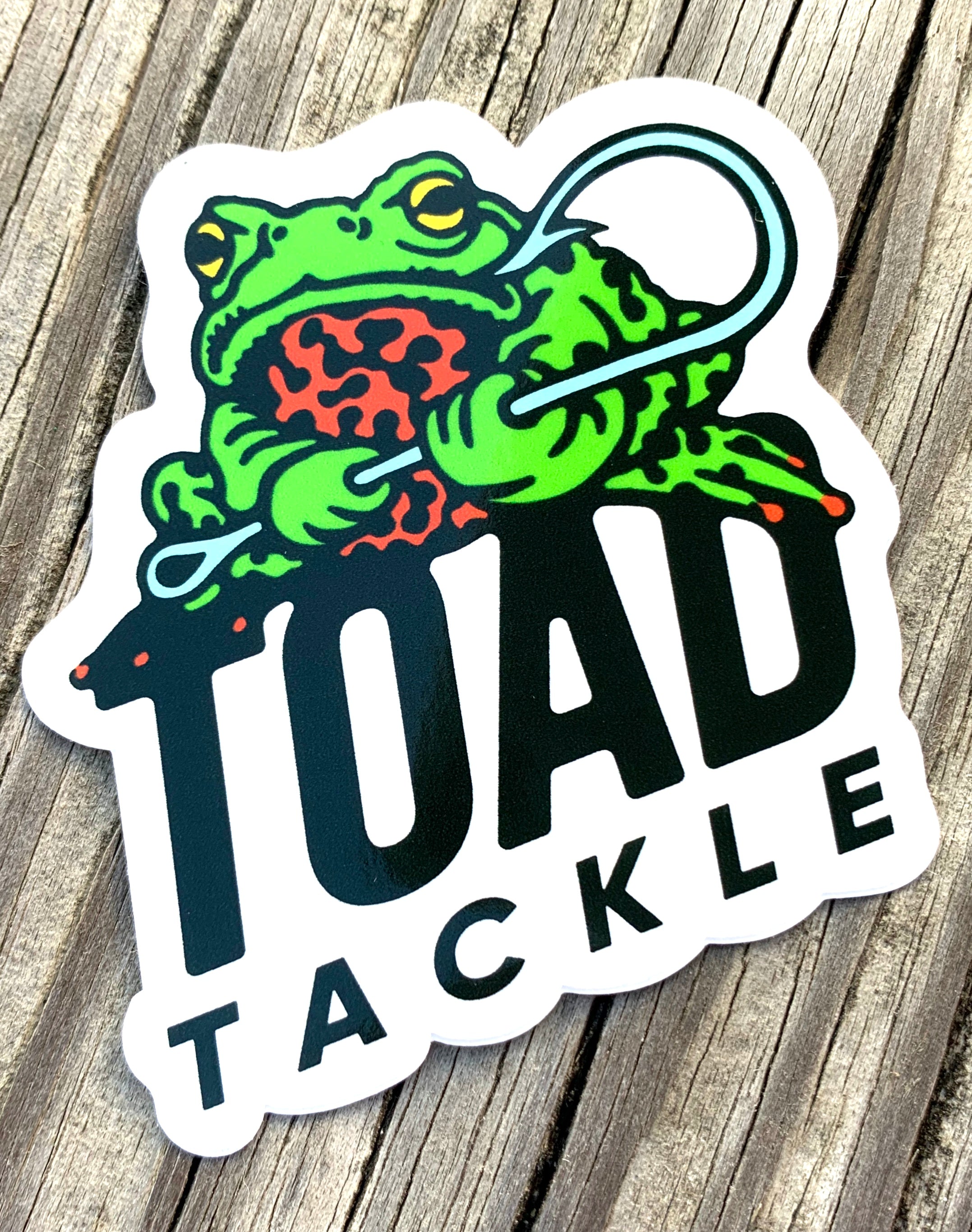 Laminated WATERPROOF Vinyl TOAD TACKLE Sticker — 3x3 – Toad Tackle