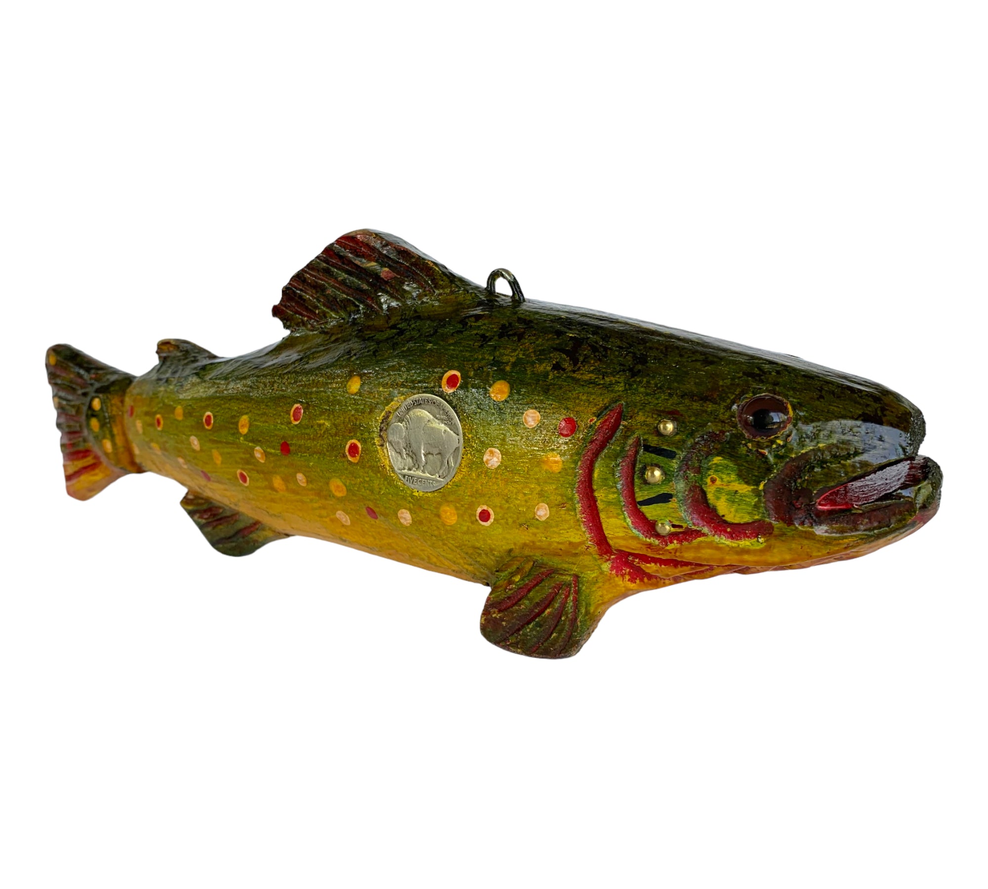 Perkins DULUTH FISHING DECOY • TROUT w/ Articulated Tail – Toad Tackle